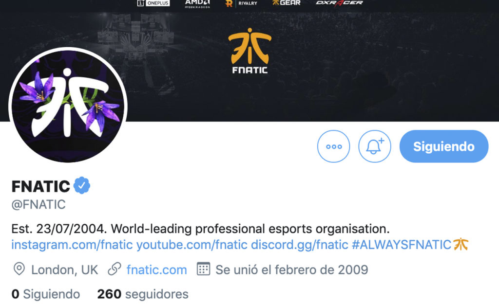 Un absurdo error por parte de Twitter acaba con la cuenta Fnatic ...